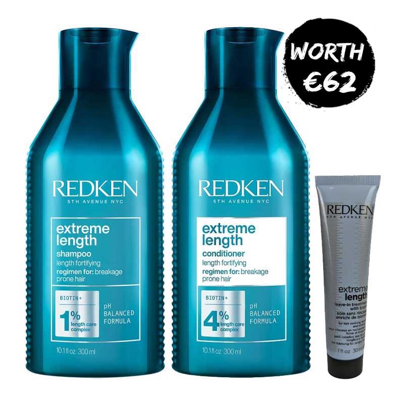 Redken Extreme Length Shampoo, Conditioner + FREE Extreme Length Treat ...
